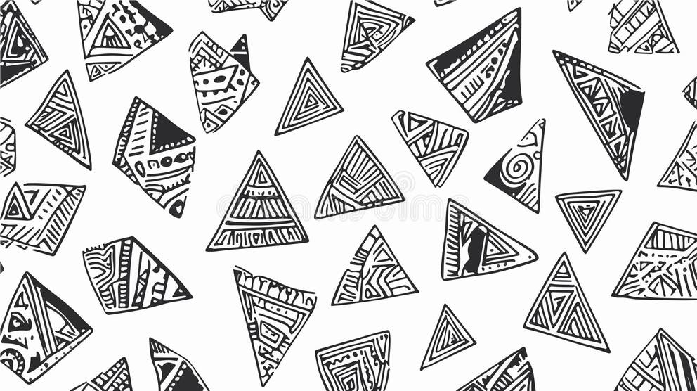 Geometric Doodle Pattern Vector Illustration Iso Stock Vector ...