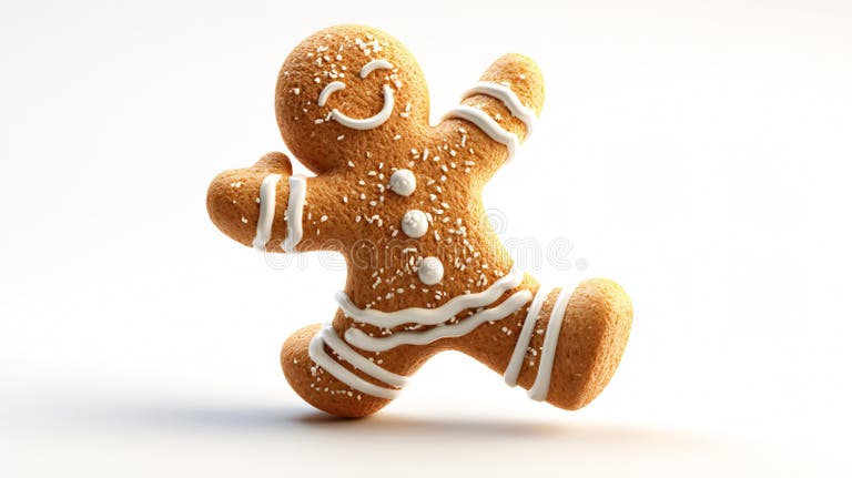 Gingerbread Man Cookie Dabbing Isolated Cartoon Illustration Stock ...