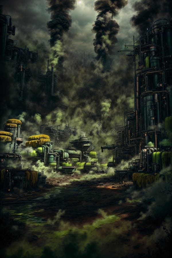 Global Warming and Pollution Theme Stock Illustration - Illustration of ...