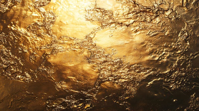 Golden Textured Surface Reflecting Light: Professional Background ...