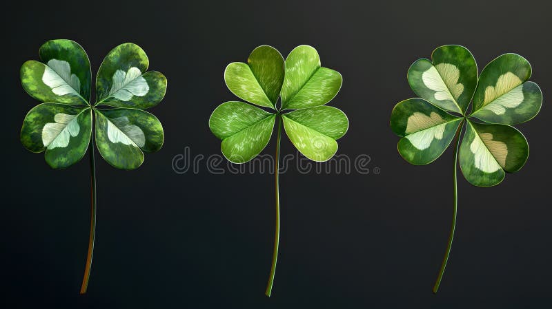 Good Luck Symbol Four Leaf Clover Icon with Shamrock on White ...