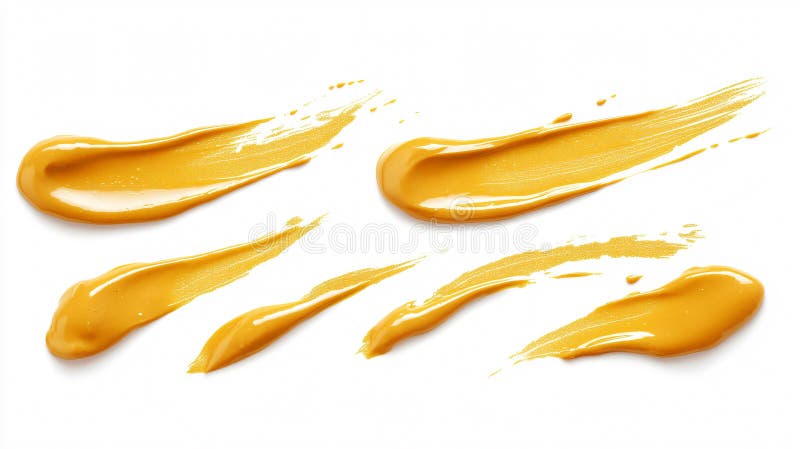Gourmet Dijon Mustard Smears Collection for Culinary Designs Stock ...