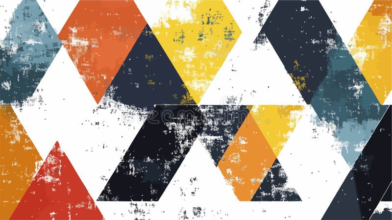 Grunge Triangle Pattern Vector Banner Illustration Stock Vector ...