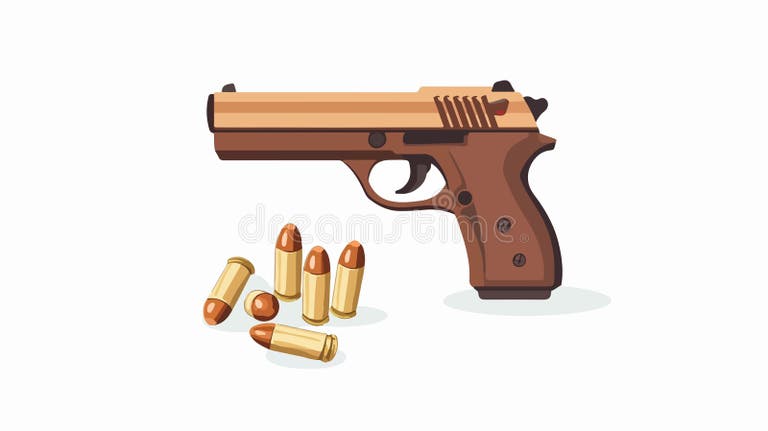 Gun Bullet Icon Vector Isolated Illustration Stock Vector ...