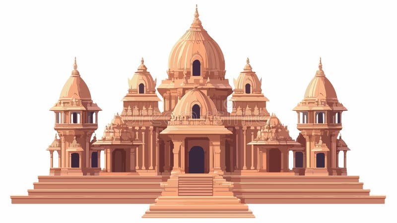 Intricate Illustration of Kashi Vishwanath Temple for Creative Projects ...