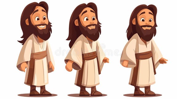 Jesus Christ Cartoon Vector Illustration Isolated Stock Illustration ...
