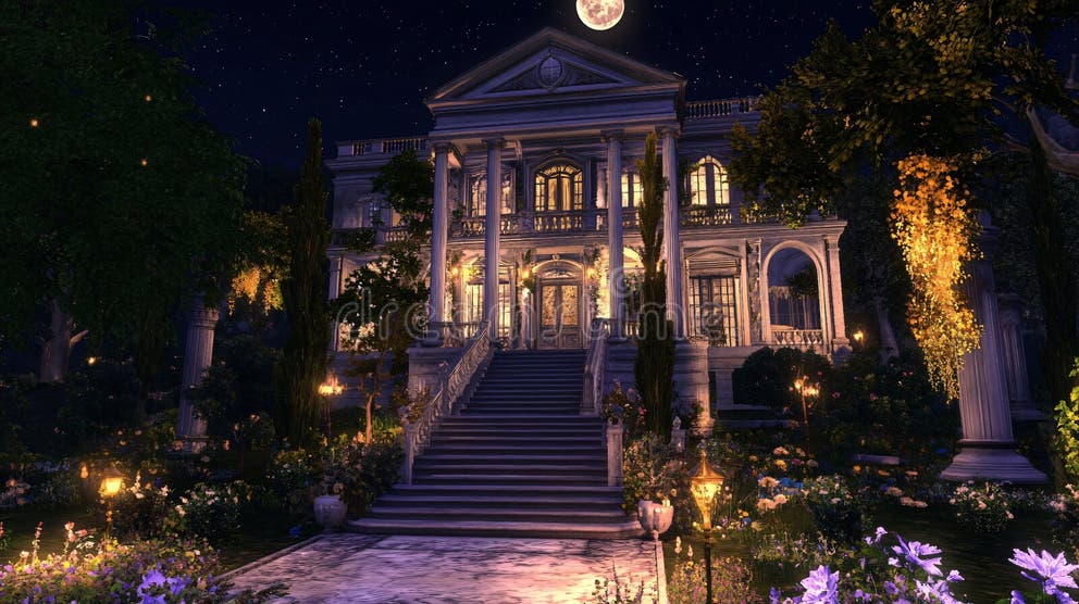 Luxurious Classical European Villa with Stunning Columns and Grand ...