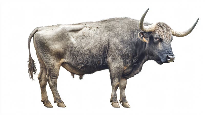 Majestic Grey Giant Ox - Draft Animal for Work Stock Image - Image of ...