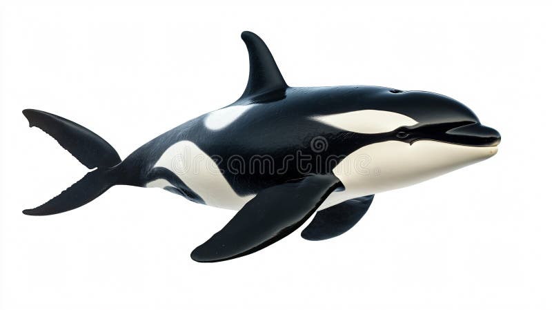 Majestic Orca with Black and White Markings in Detailed Close-up View ...