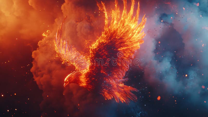Majestic Phoenix Rising: Symbol of Rebirth and Power in Fiery Glory ...
