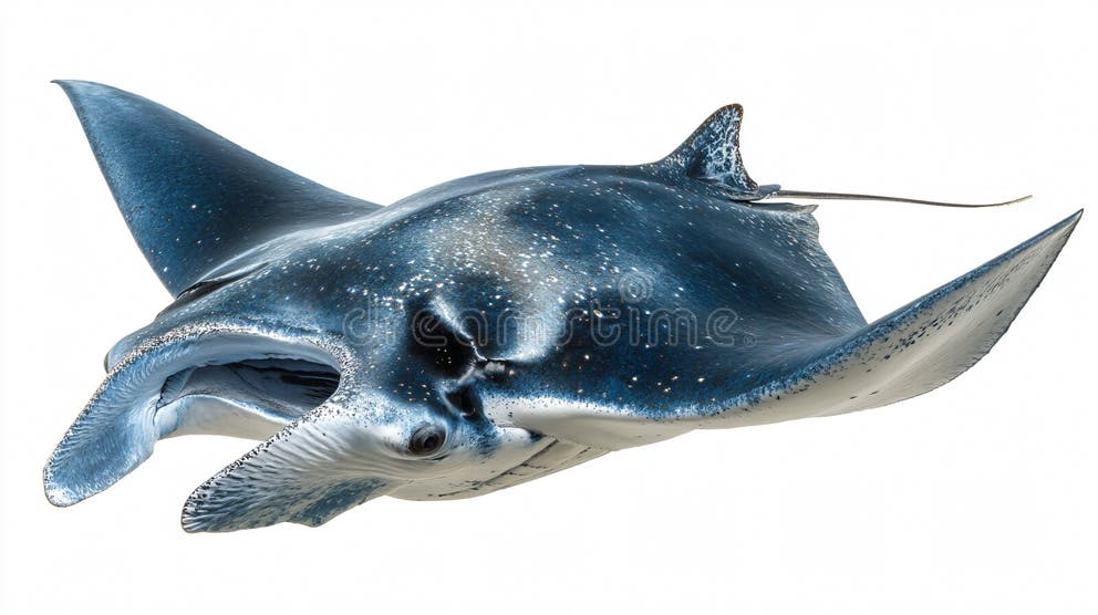 Manta Ray Isolated on White Background with Clipping Path for ...