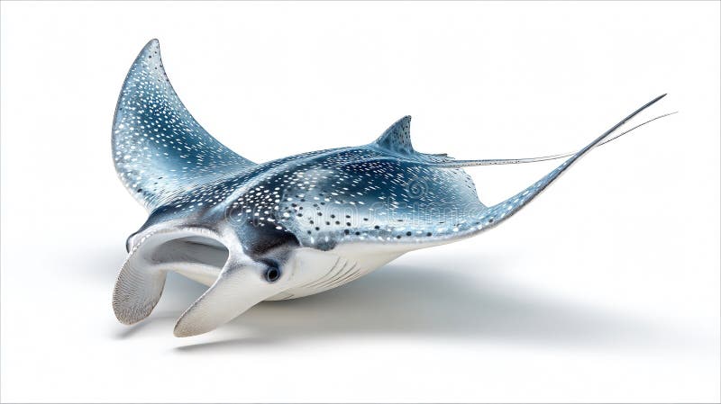 Manta Ray Isolated on White Background with Clipping Path for ...