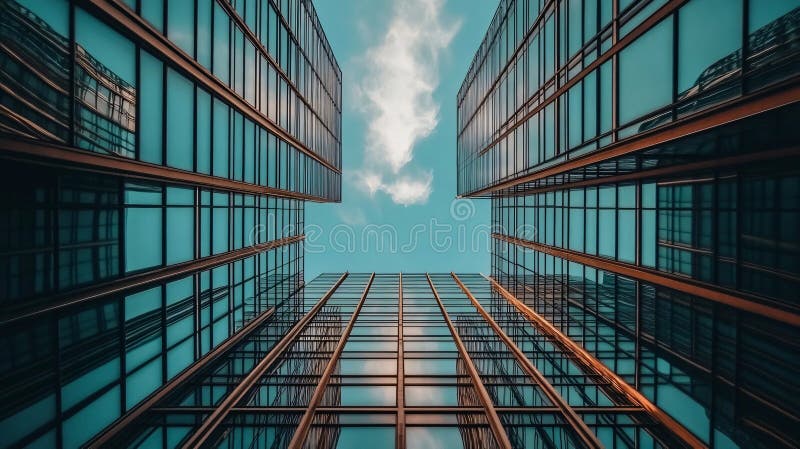 Modern Structural Steel Framework Against Clear Blue Sky Background ...