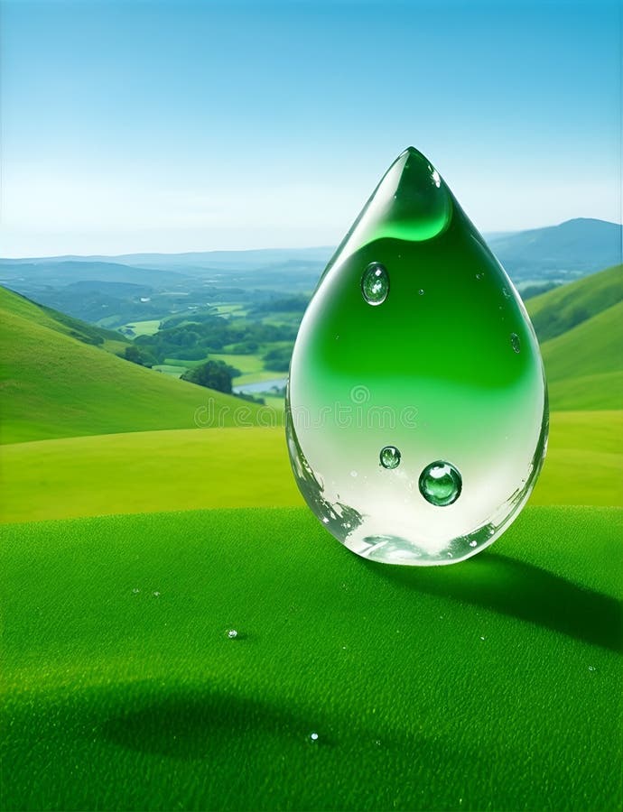 Save Water Concept, Water Drop on Ground, Stunning View Stock ...