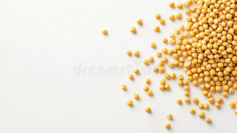 Preserved Chickpeas Heap on White Background Stock Image - Image of ...