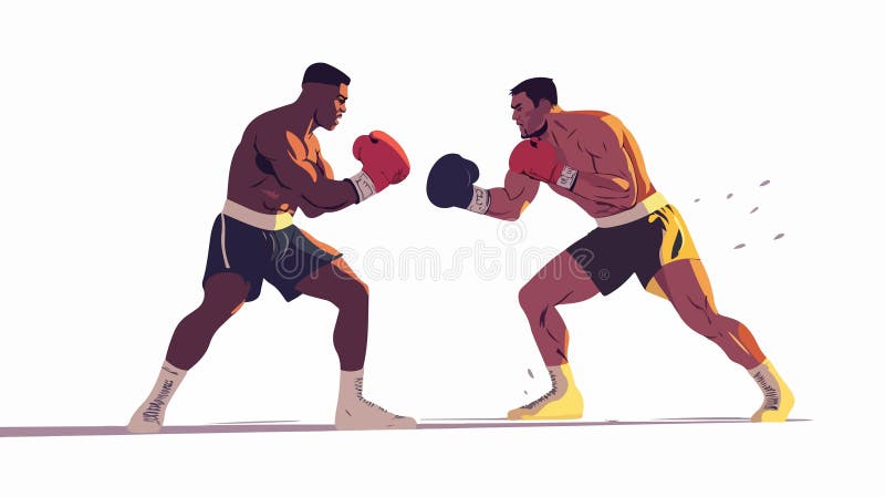 Professional Boxers Fighting in Boxing Gloves - Intense Box Match Stock ...