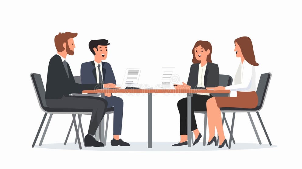 Professional Business Meeting for Job Interview and Discussion Stock ...