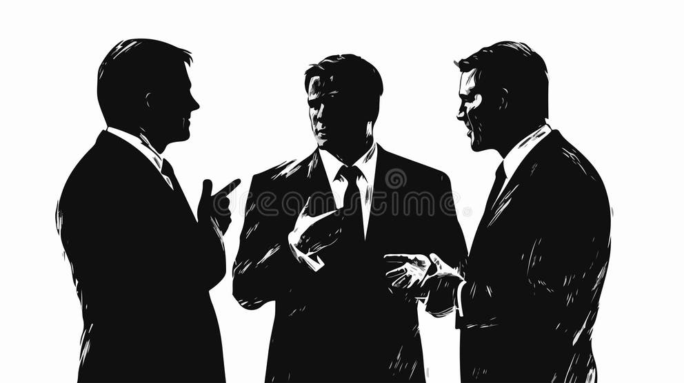 Professional Business People Having a Productive Conversation Stock ...