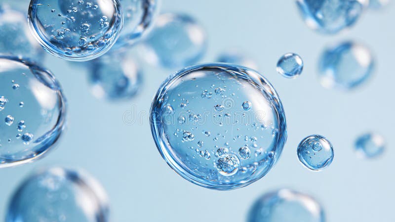 Clear Blue Cosmetic Gel Serum Oil Texture Isolate Stock Illustrations ...