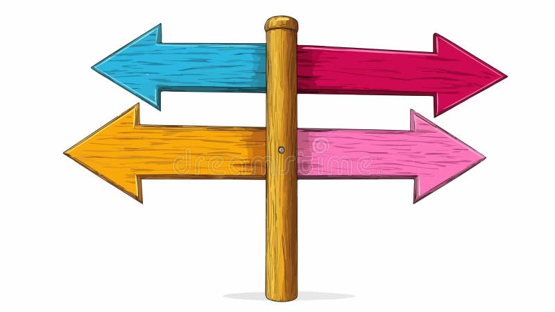 Professional Direction Sign Vector Illustration for Graphics Design ...