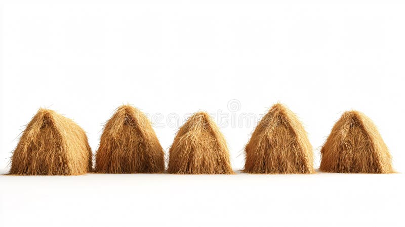 Professional Group Haystacks Isolated White Background Stock Photos ...