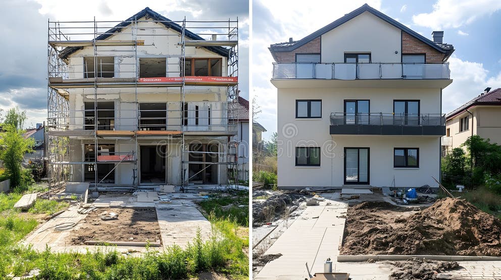 Professional House Renovation Exterior Construction Transformation ...