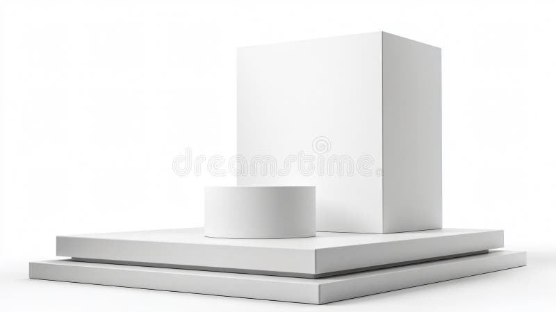 Professional Modular Display Podium Isolated on White Background Stock ...