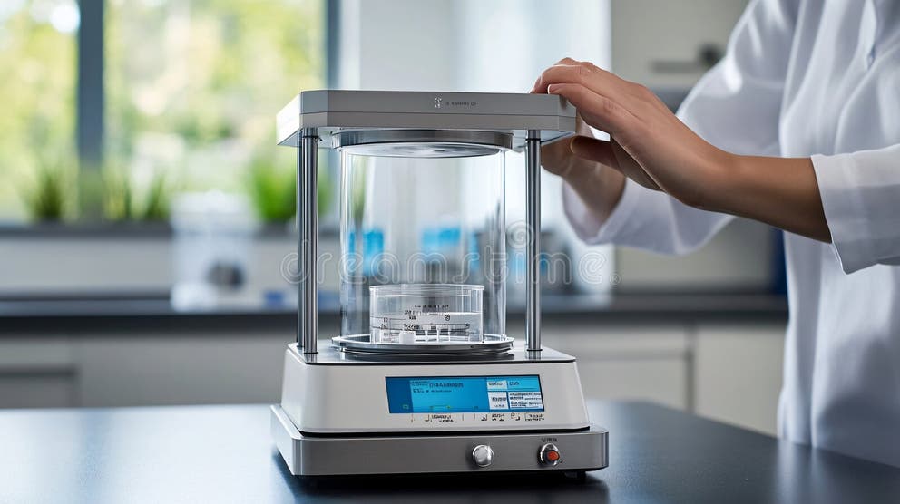 Professional Operator Testing Moisture Levels in Chemical Lab Setting ...