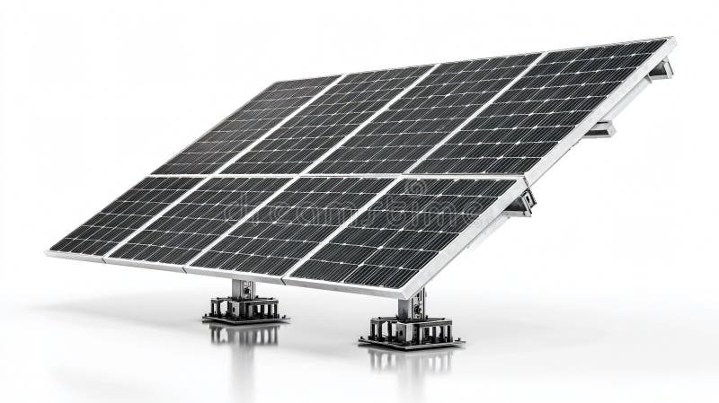 Professional Solar Panel Isolated on White Background for Renewable ...