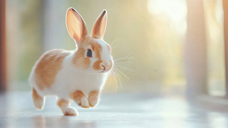 Professional Studio Portrait of Cute Rabbit Isolated on White ...