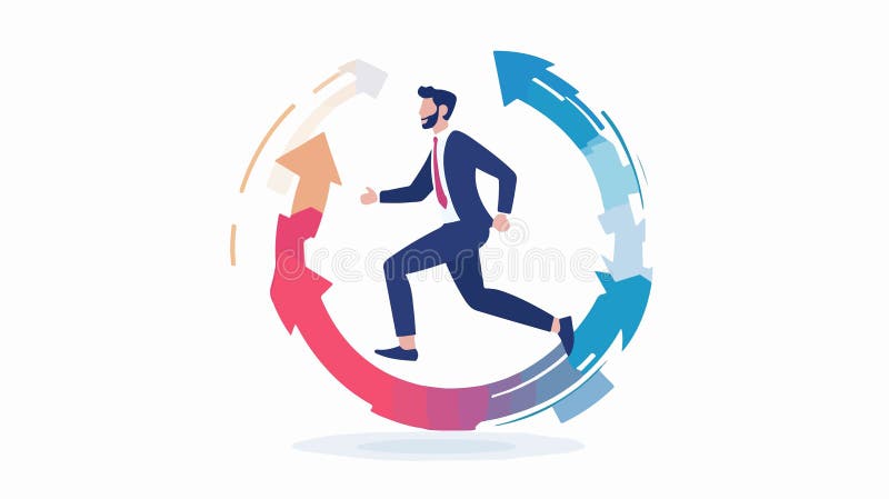 Professional Work Habits and daily Life Cycle Behavior Illustration ...