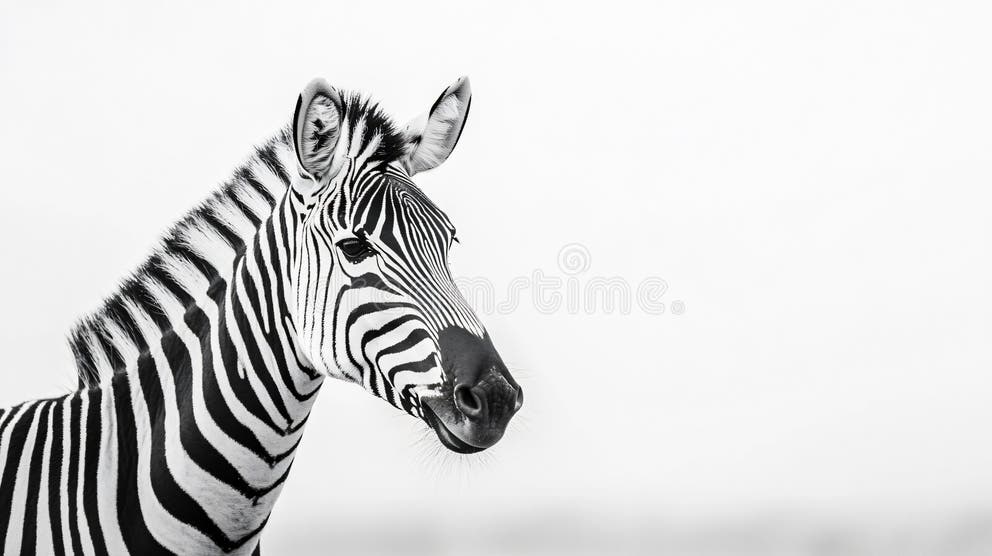 Professional Zebra Isolated on White Background Photo for Creative ...