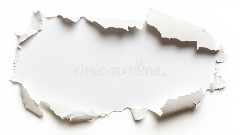 Ripped Paper Tear from Notebook or Sheet Isolated Stock Illustration ...