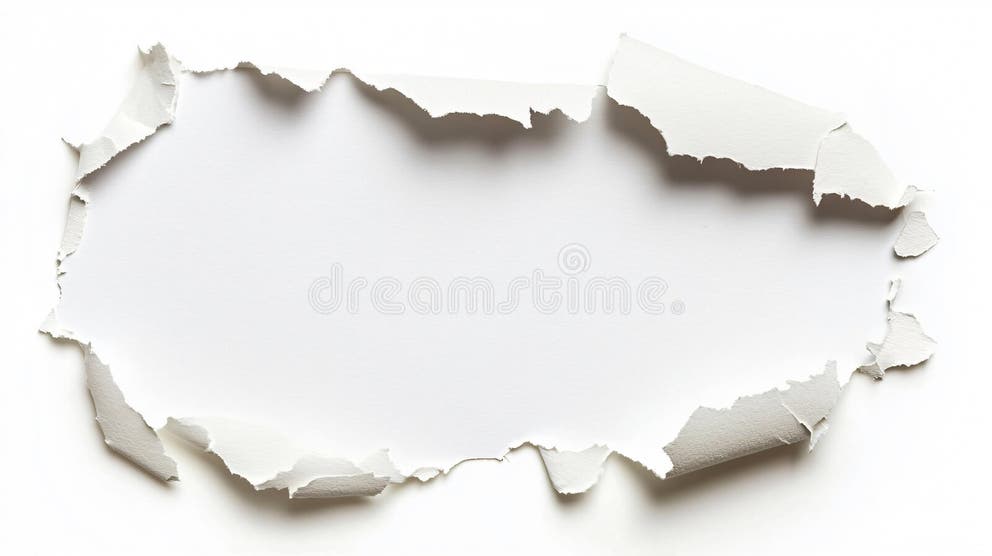 Ripped Paper Tear from Notebook or Sheet Isolated Stock Illustration ...