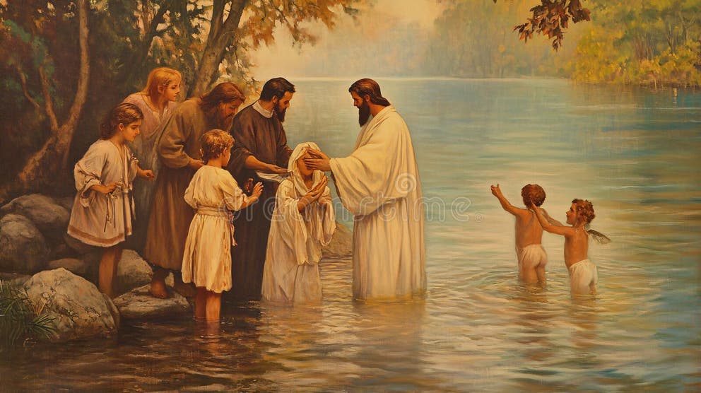 Sacred River Baptism Ceremony: Religious Ritual and Traditions Stock ...