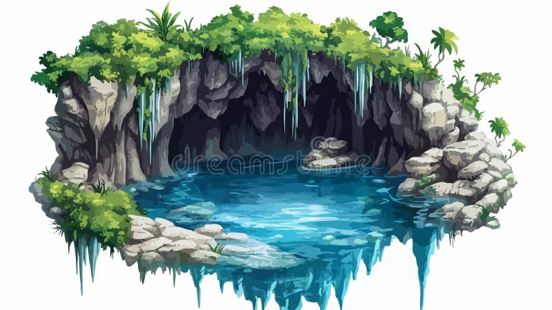 Serene Crystal Clear Water Surrounded by Stunning Unique Terrain Stock ...