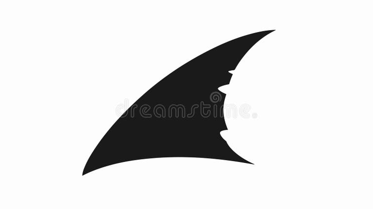 Shark Fin Sign Vector Illustration Isolated on White Background Stock ...