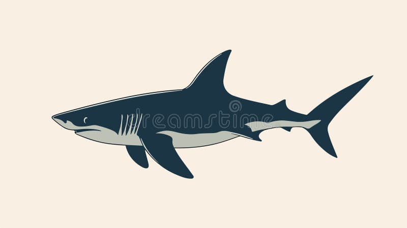 Sleek Shark Fin Tail Silhouette Vector Illustration for Creative ...
