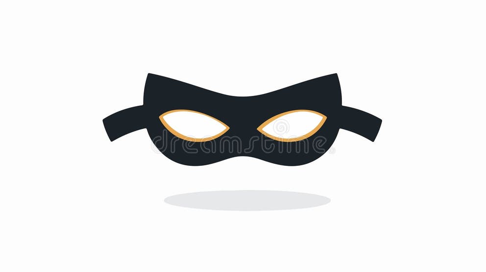 Sleek Thief Eye Mask Flat Icon Vector Illustration Stock Vector ...