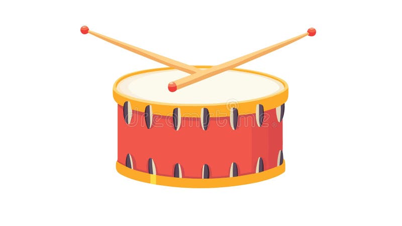 Small March Drum with Drumsticks Percussion Rhythm Instrument Jpg Stock ...