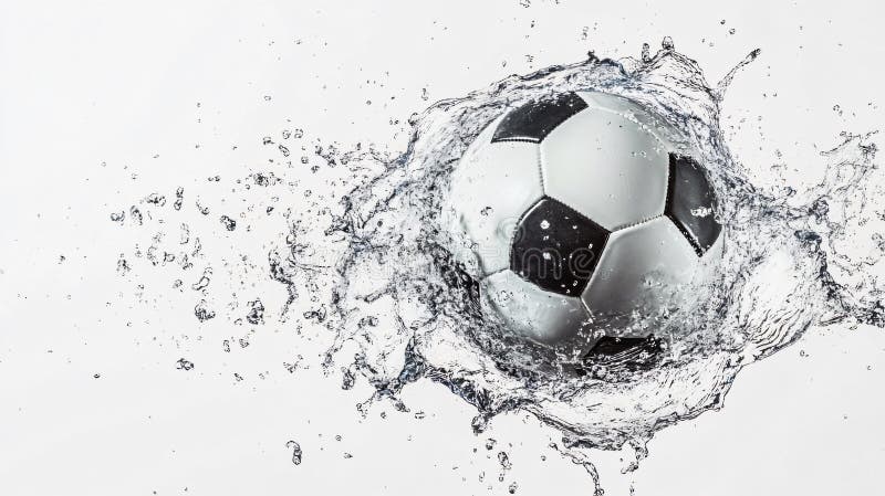 Soccer Ball Mid-Air Isolated on White Background for Sports Design ...
