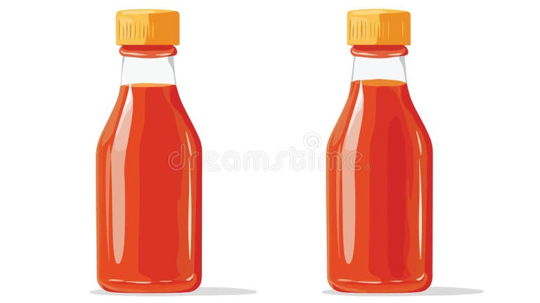 Spicy Hot Sauce Bottle Vector Illustration for Graphic Designs Stock ...