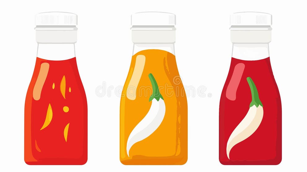 Spicy Hot Sauce Sachet Icon Vector Illustration Stock Vector ...