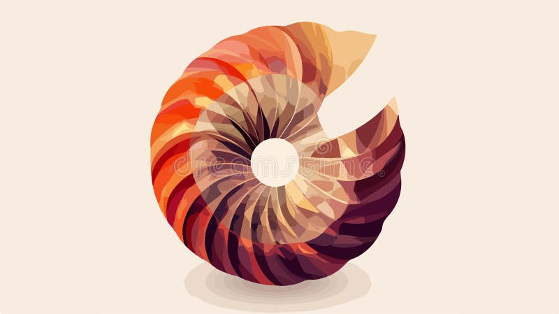 Spiral Shell Abstract Pattern Nature Design Fibonacci Sequence Stock ...