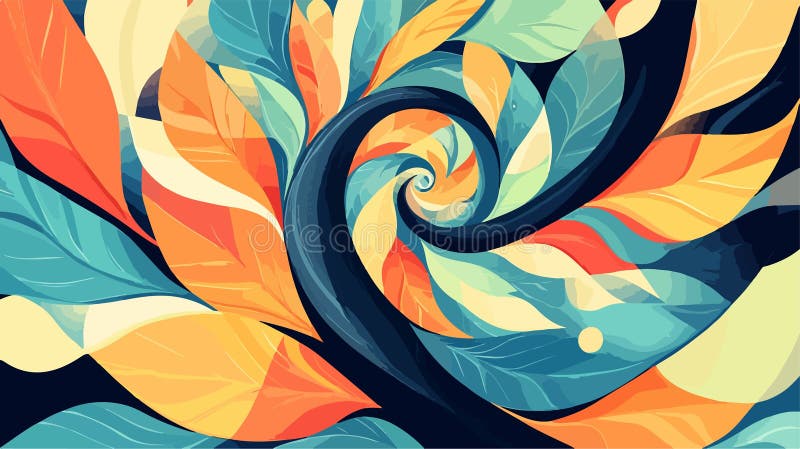 Spiral Tree Abstract Nature Organic Pattern Design Stock Vector ...