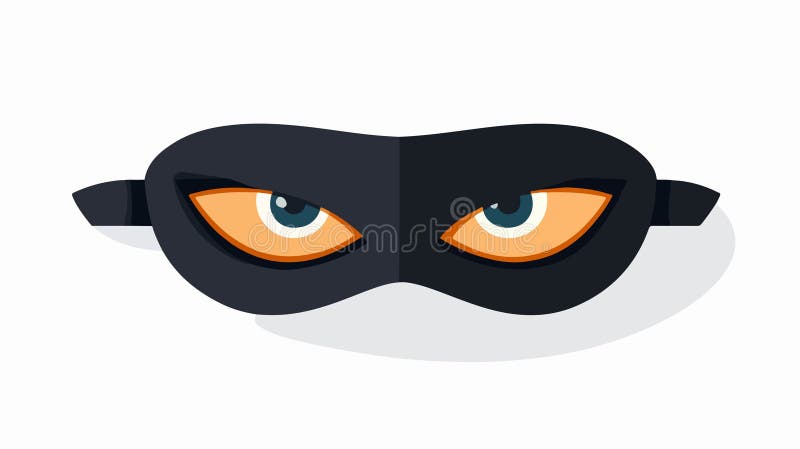 Stealthy Thief Eye Mask Flat Icon Vector Illustration Stock Vector ...
