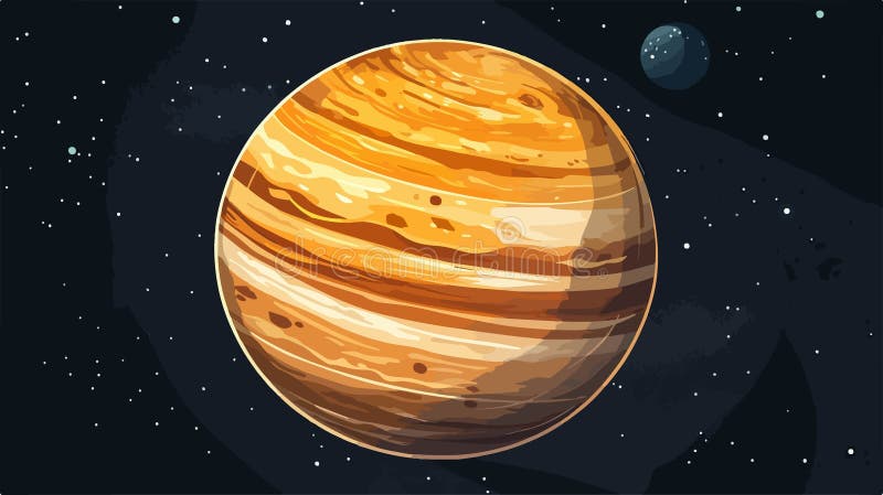 Striped Jupiter Giant Planet Ball Sphere EPS Image Stock Vector ...