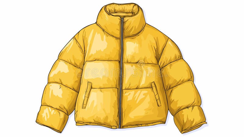 Stylish Puffer Jacket Vector Illustration for Winter Fashion Designs ...