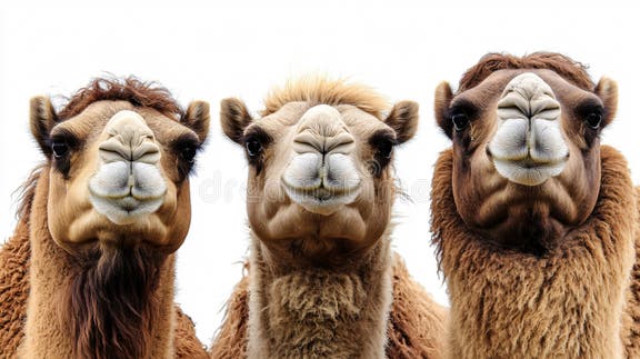 Three Dromedary Camels Portrait Collection for Professional Projects ...
