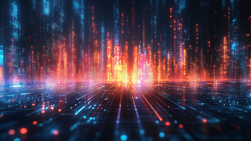 Vibrant Abstract High-Speed 3D Technology Render in Colorful Tones ...